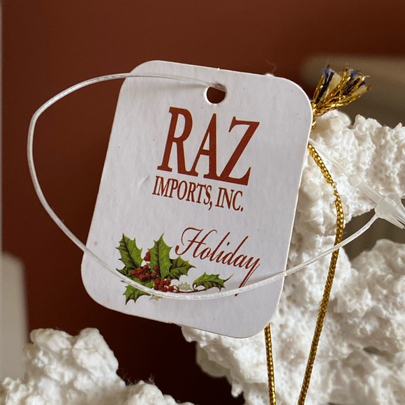 Holiday | Rare Raz Imports Red Glitter Santa Ornament Made Of Tin Metal ...